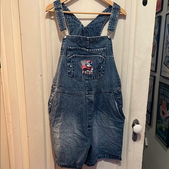 Disney | Pants & Jumpsuits | Disney Denim Overalls With Embroidered ...